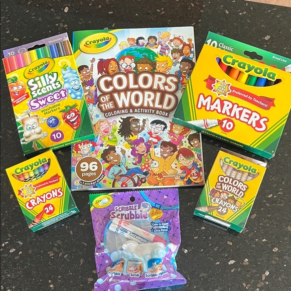 Crayola | Toys | 6 Pc Crayola Bundle Markers Crayons Coloring Book ...